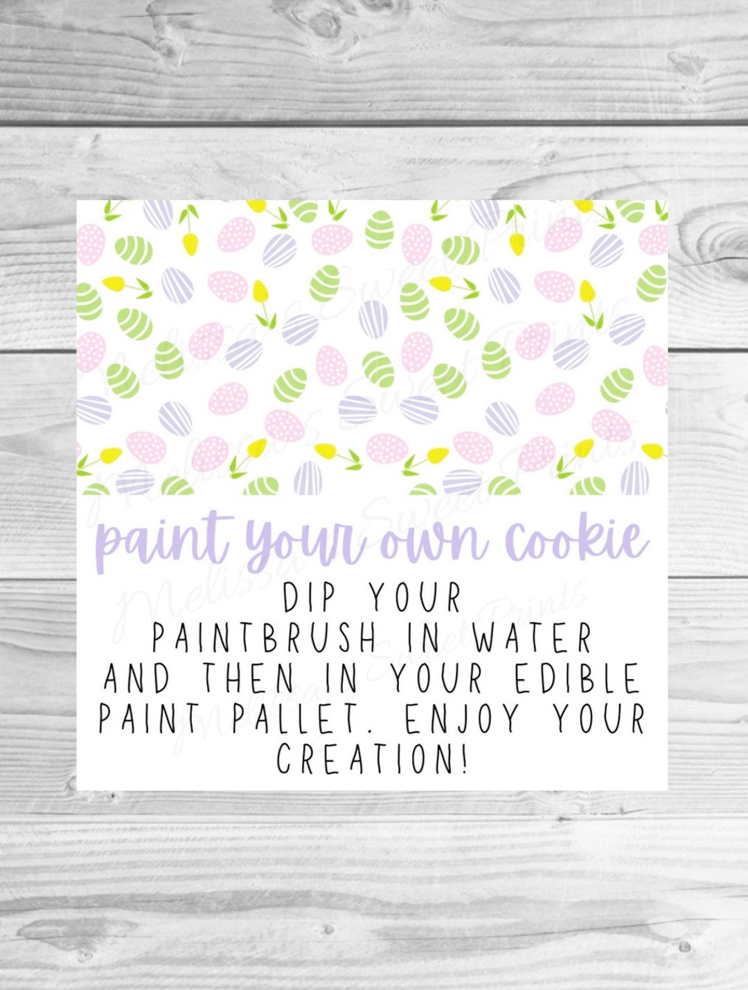 Printable Easter Cookie Tag - Easter Cookie Tag - Paint Your Own Easter ...