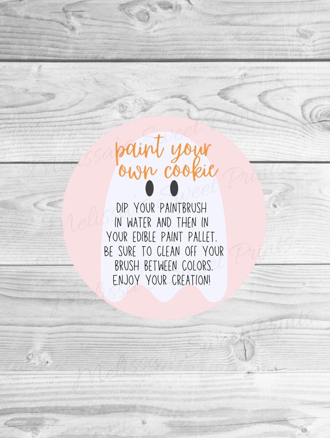 Paint Your Own Cookie Tag - Halloween Paint Your Own Cookie Tag - PYO ...