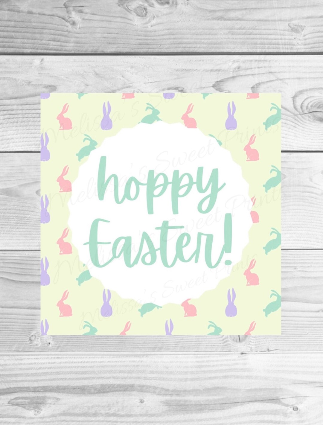 Printable Easter Cookie Tag - Easter Cookie Tags - Hoppy Easter Cookie ...