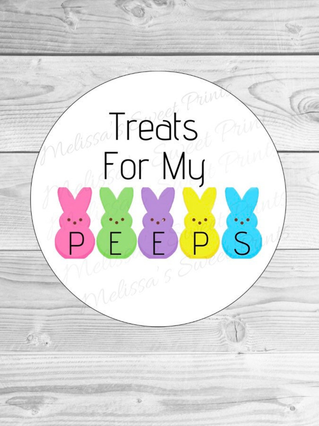 Printable Easter Cookie Tag - Easter Peeps Cookie Tags - Happy Easter ...