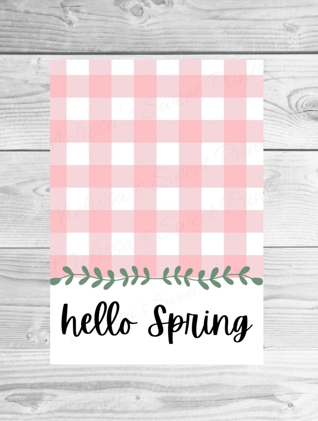 Printable Mini Cookie Card - Hello Spring Cookie Card - Cookie Tags ...