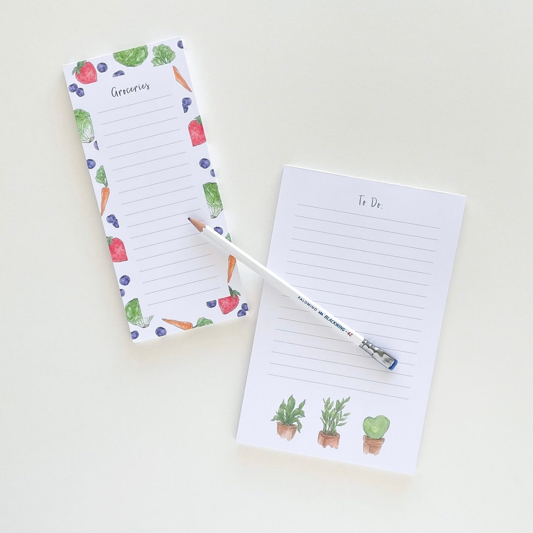 Plant to Do List Notepad: Hand-painted Plant Illustrations - Etsy