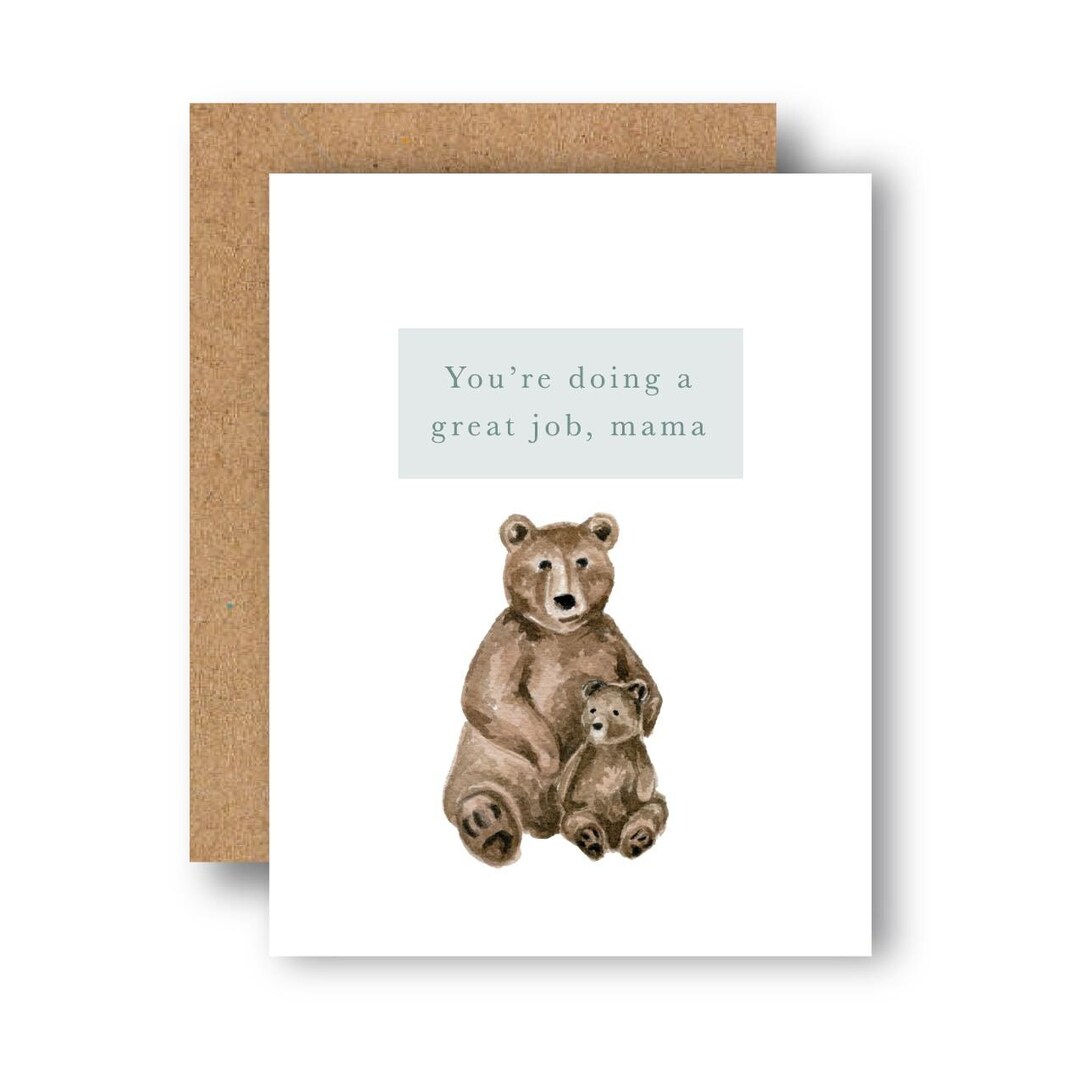 You're Doing a Great Job, Mama | Watercolor Card for New Moms | Stay-at ...