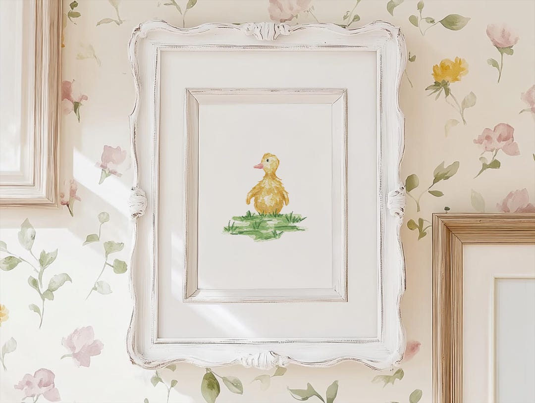 Little Duck Art Print: Storybook Nursery Decor, Easter Spring Decor - Etsy