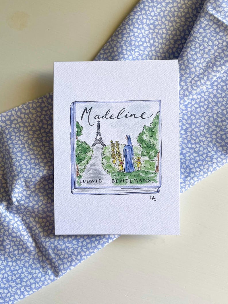 Madeline Book Cover Art Print: Paris Nursery Decor - Etsy