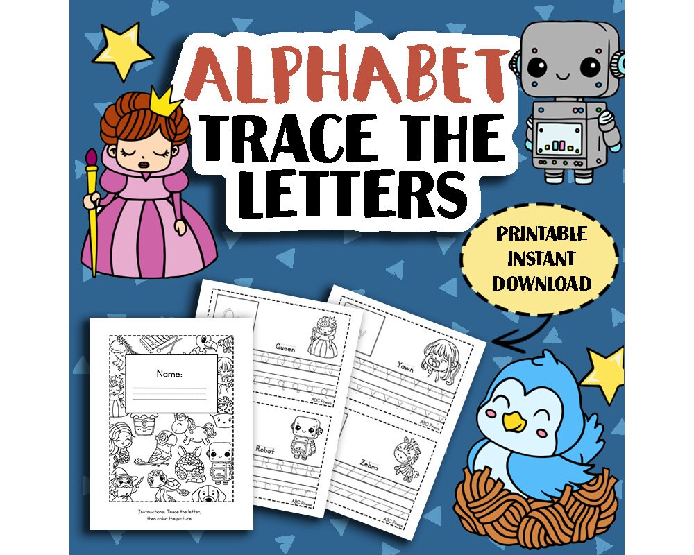 Printable Alphabet Letter Tracing Worksheets, Preschool - KDG ...