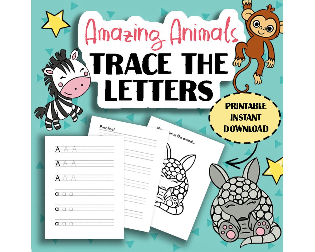 Handwriting Packet - Amazing Animals Trace the Letters of the Alphabet ...