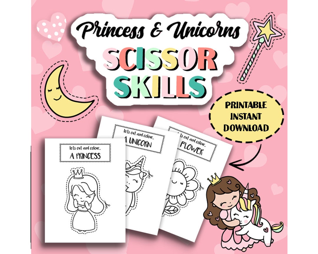 Scissor Skills Coloring Pages - Printable Digital Download - Etsy
