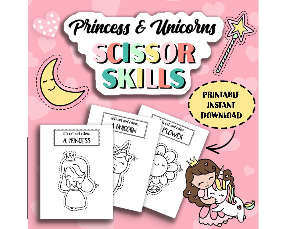 Scissor Skills Coloring Pages - Printable Digital Download - Etsy