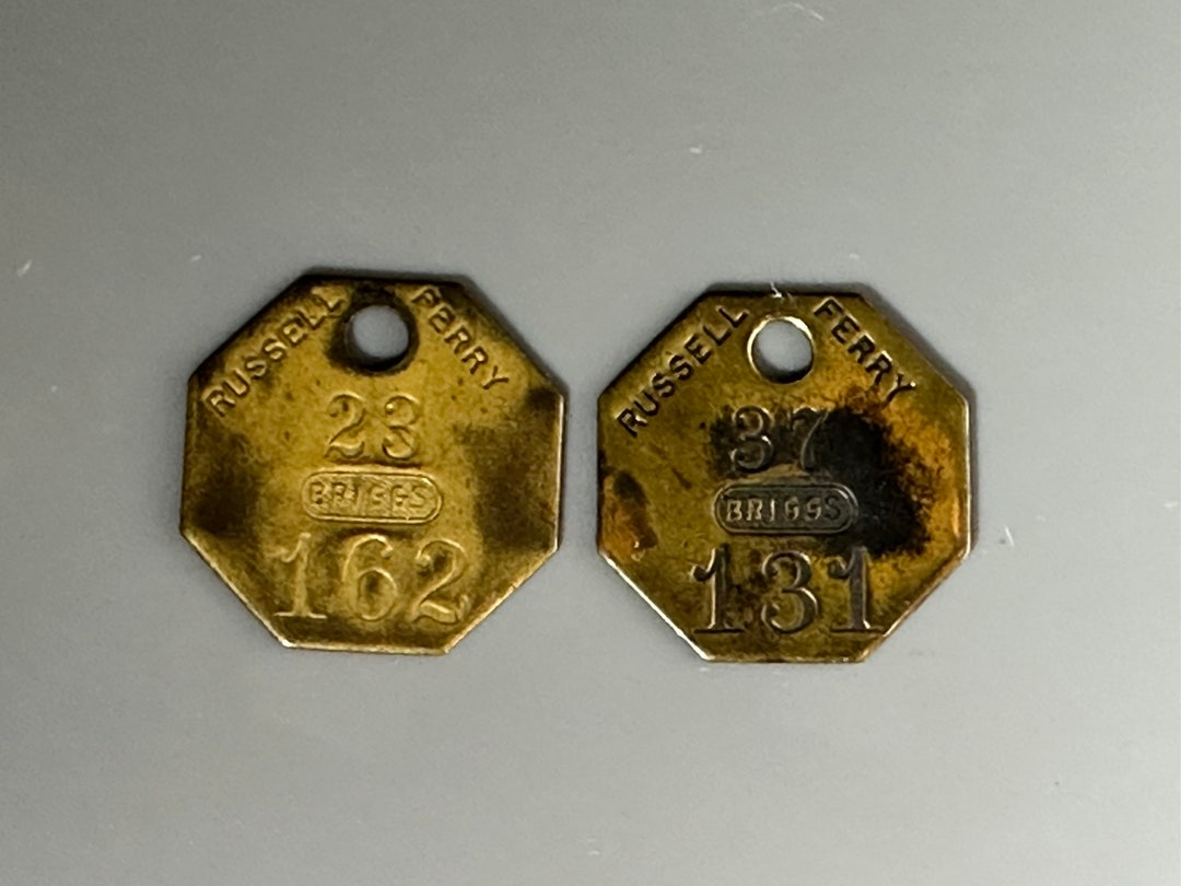 Vintage Tags / Vintage Employee or Tool Check Tags. - Etsy