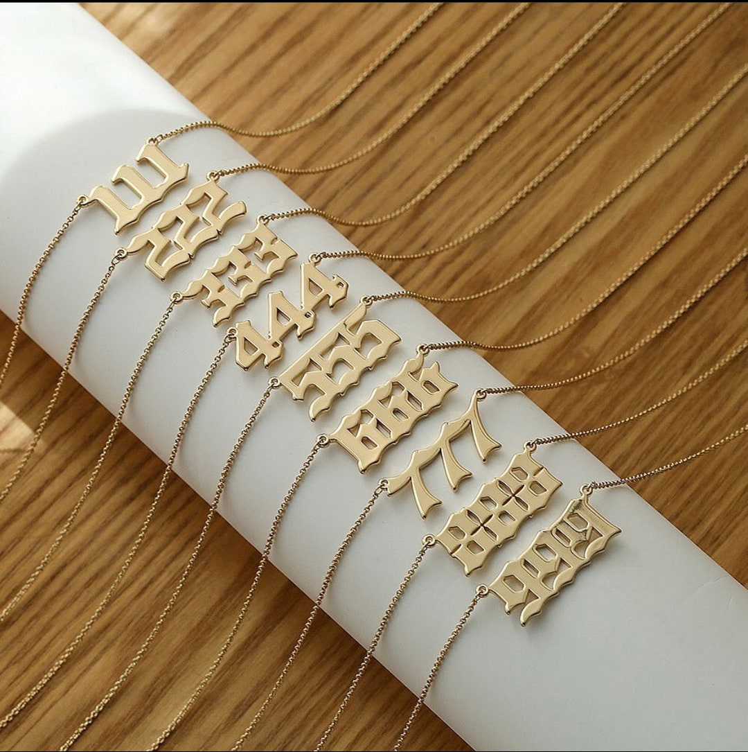 Angel Number Necklace - Etsy