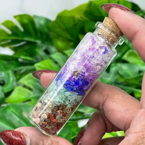 Chakra Chip Cork Bottle - Etsy