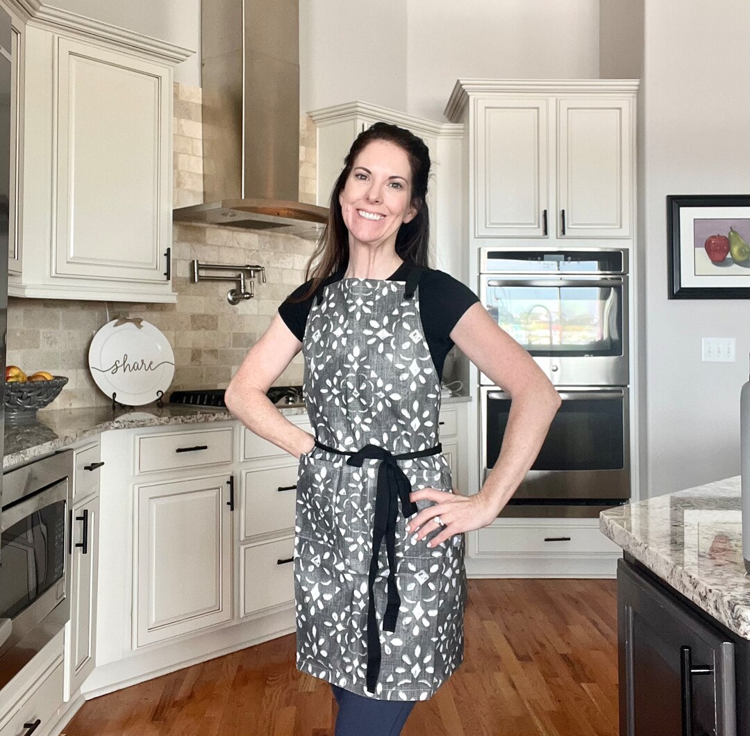 Women's Chef Apron, Cross-back Adjustable Ties, Handmade in USA - Etsy