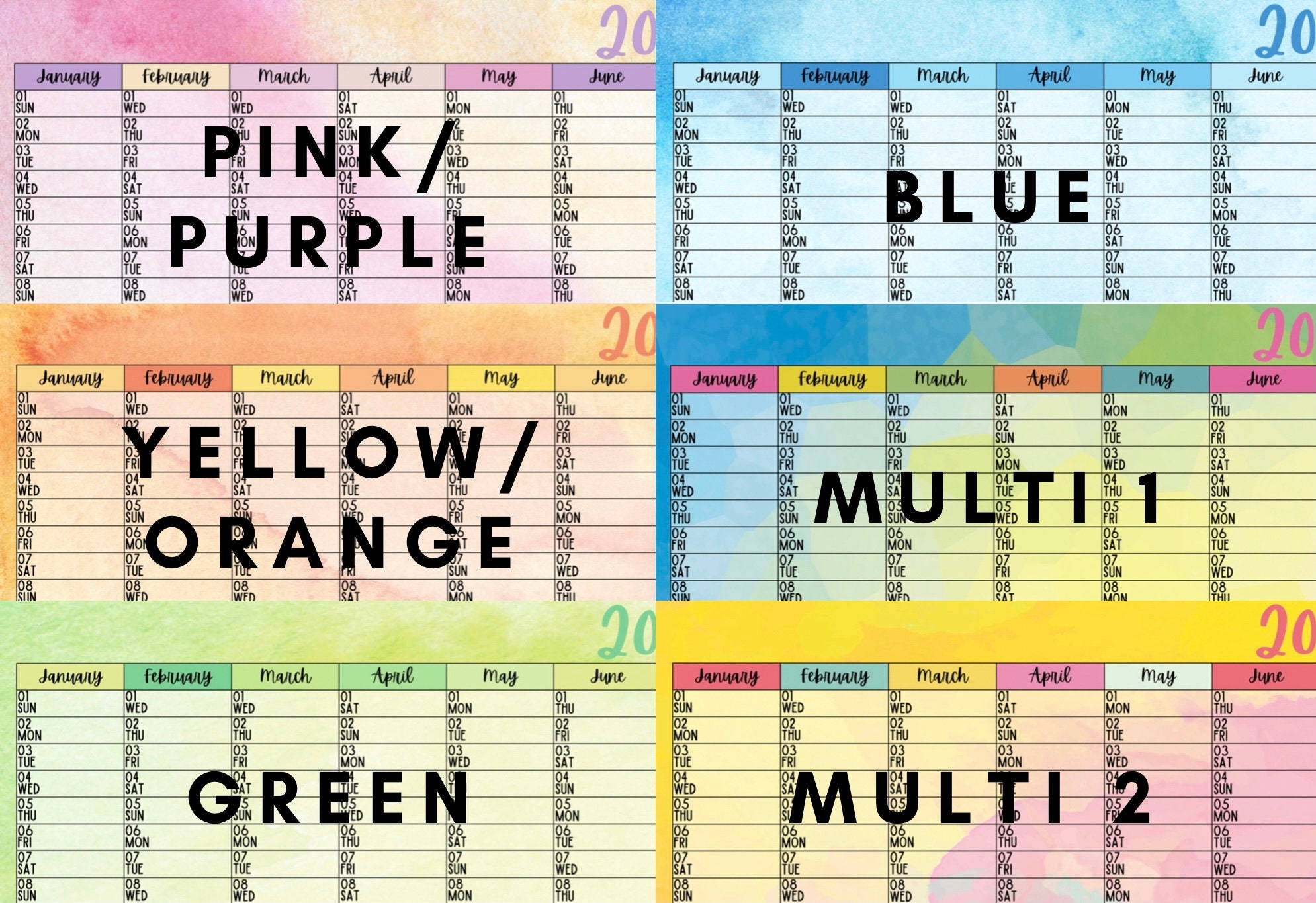 2023 Full Year Calendar/planner MULTI 1 - Etsy