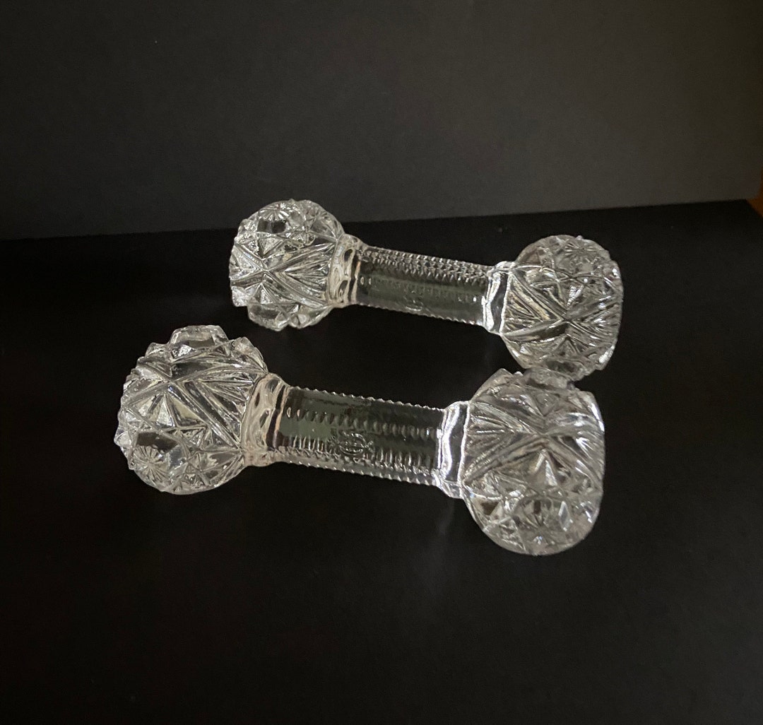 Vintage Cut Crystal Glass Knife Rests Set of 2 - Etsy