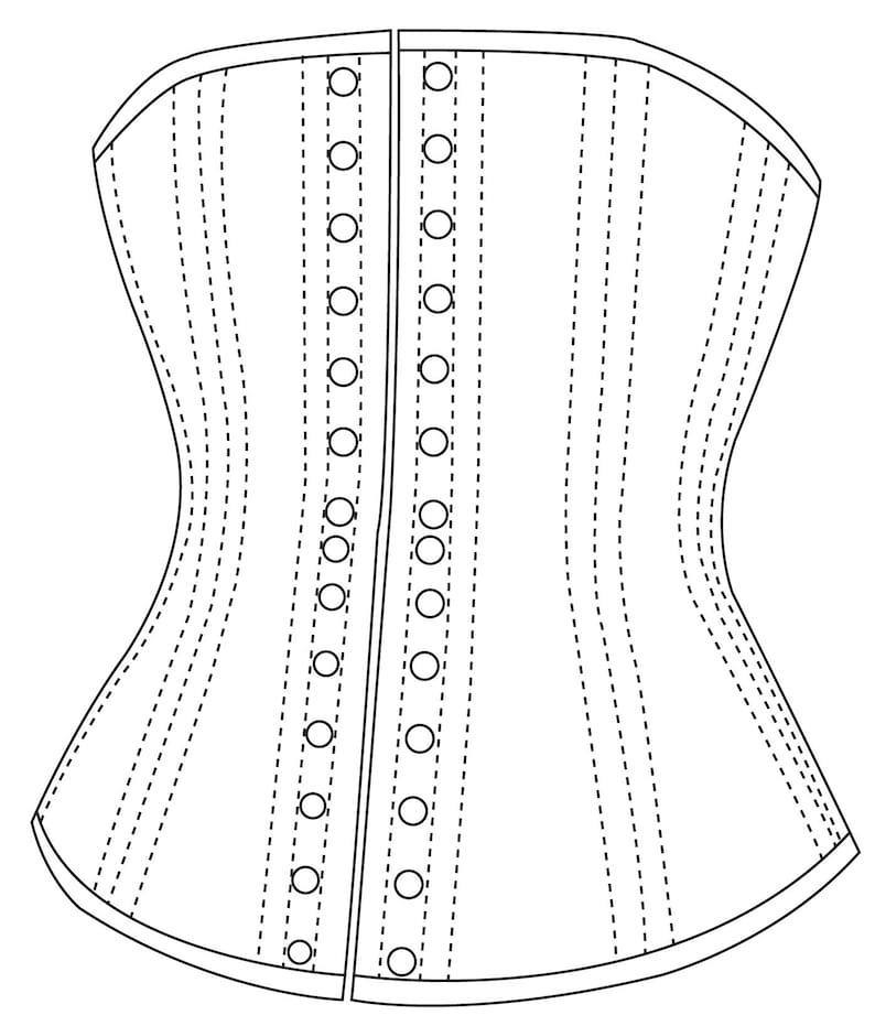 Late Victorian Mid-bust Corset Pattern PDF - Etsy UK