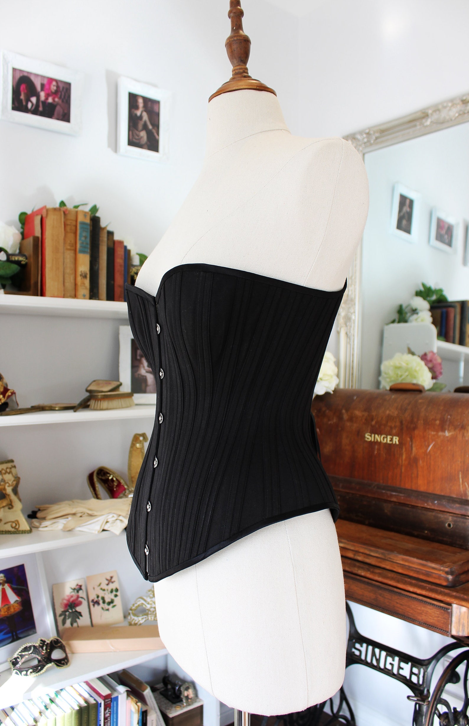 1890's Curvy Victorian Mid-bust Corset Pattern PDF - Etsy