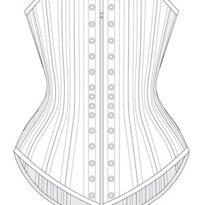 1890's Curvy Victorian Mid-bust Corset Pattern PDF - Etsy