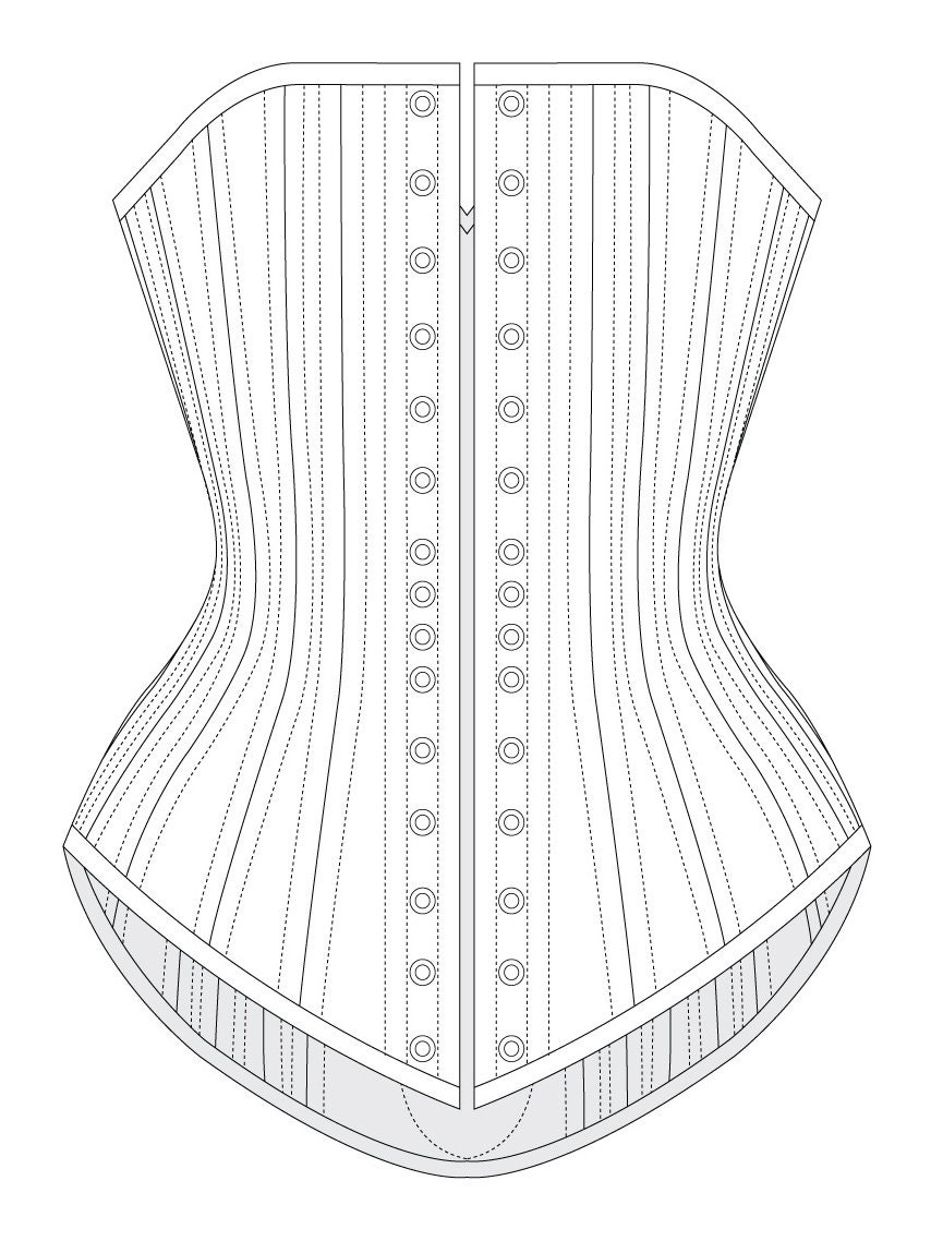 1890's Curvy Victorian Mid-bust Corset Pattern PDF - Etsy