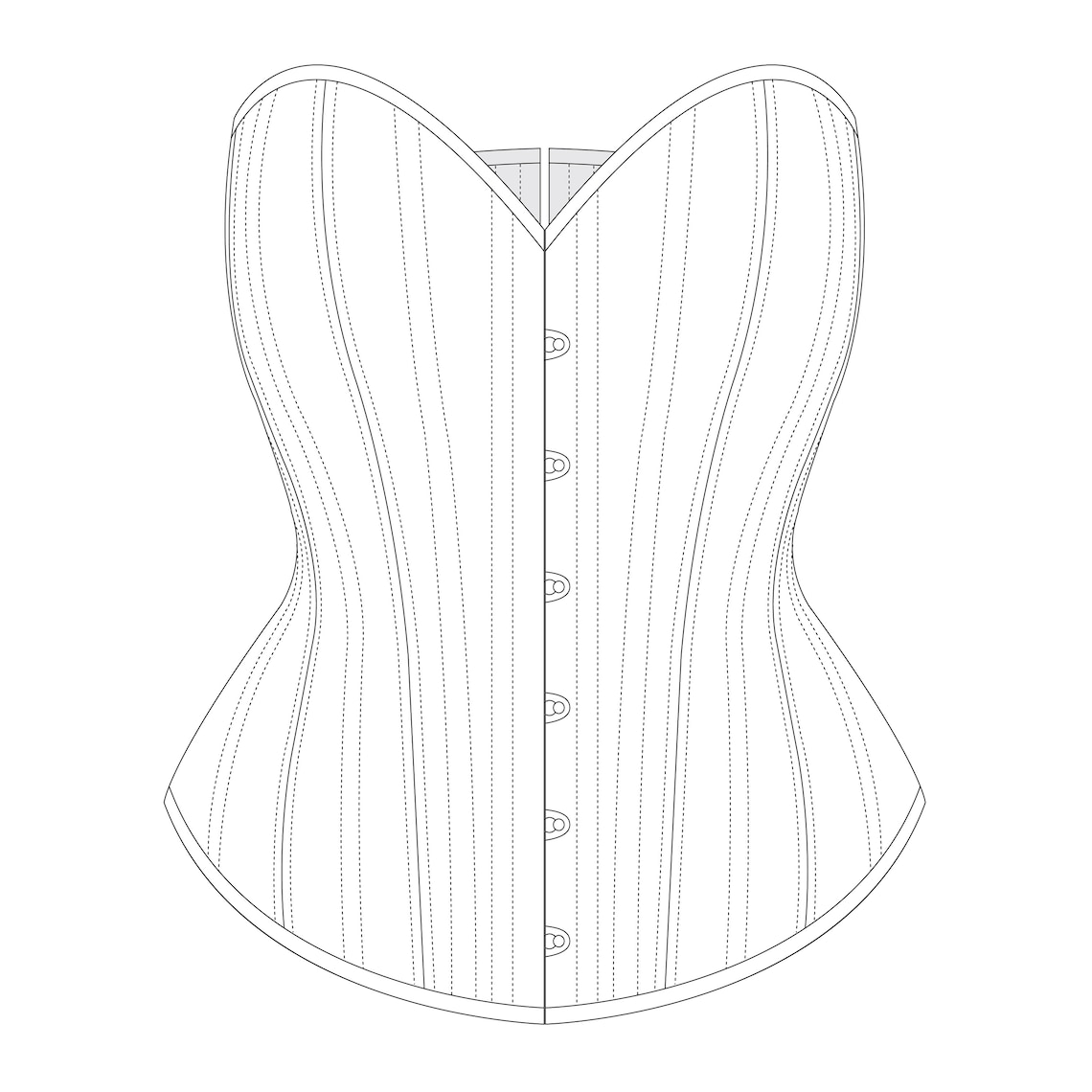 Basic Overbust Corset Pattern PDF - Etsy