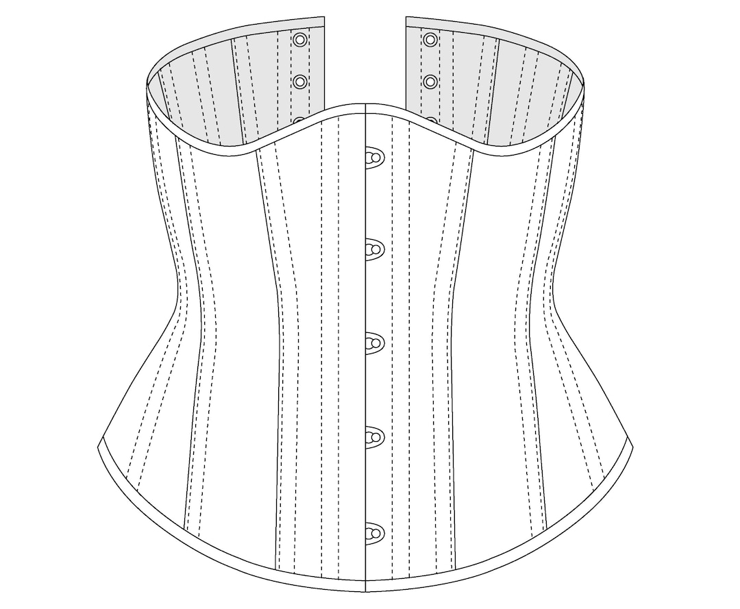Basic Underbust Corset Pattern PDF - Modest Waist Reduction - Etsy