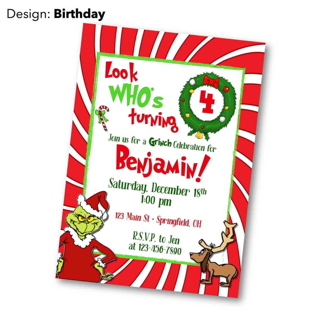Christmas-themed Party Invitation Whoville Invitation Grinchmas Digital ...