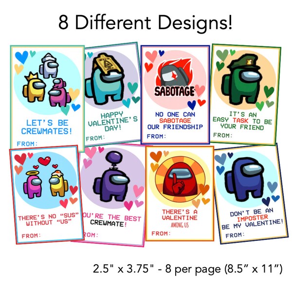 Among Us Valentine Card - Etsy