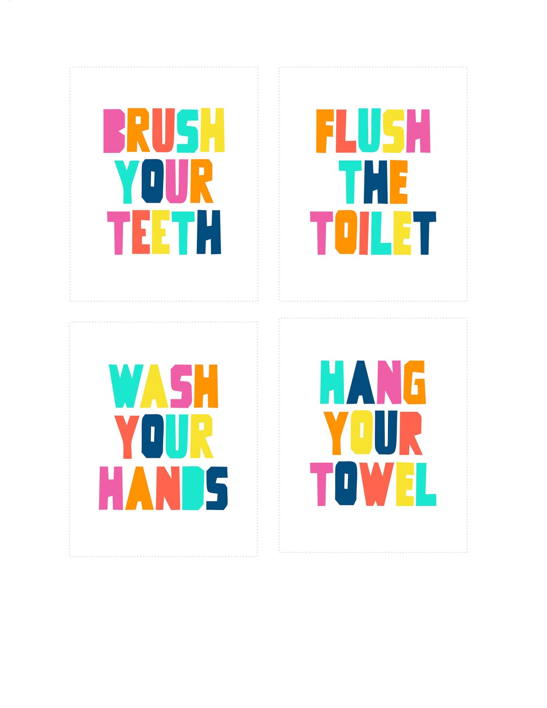 Bathroom Signs Printable Digital Sign Instant Download Wash Your Hands ...