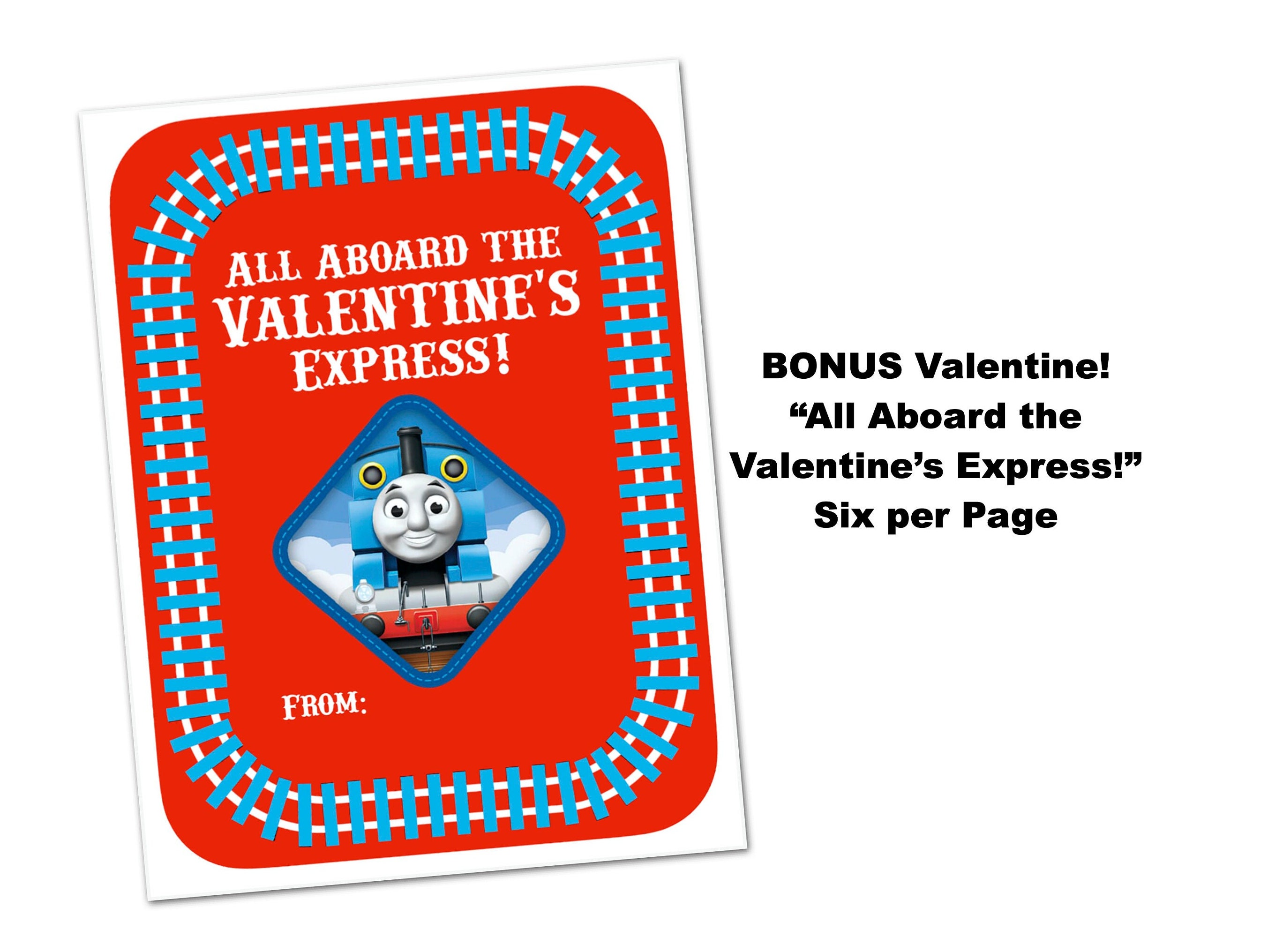 Train Valentines Day Printable Instant Download DIY - Etsy UK