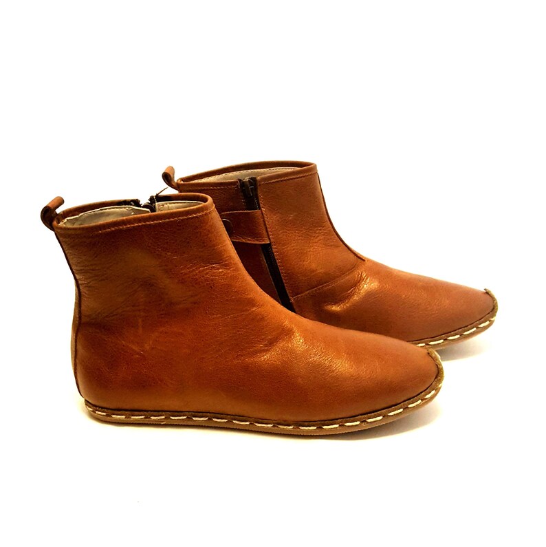 Men's Made to Order Men Handmade Brown Coconut Boots Organic Dye 100% ...