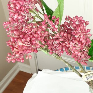 Pink Berry Spray Artificial berry stem Wreath fillers. | Etsy