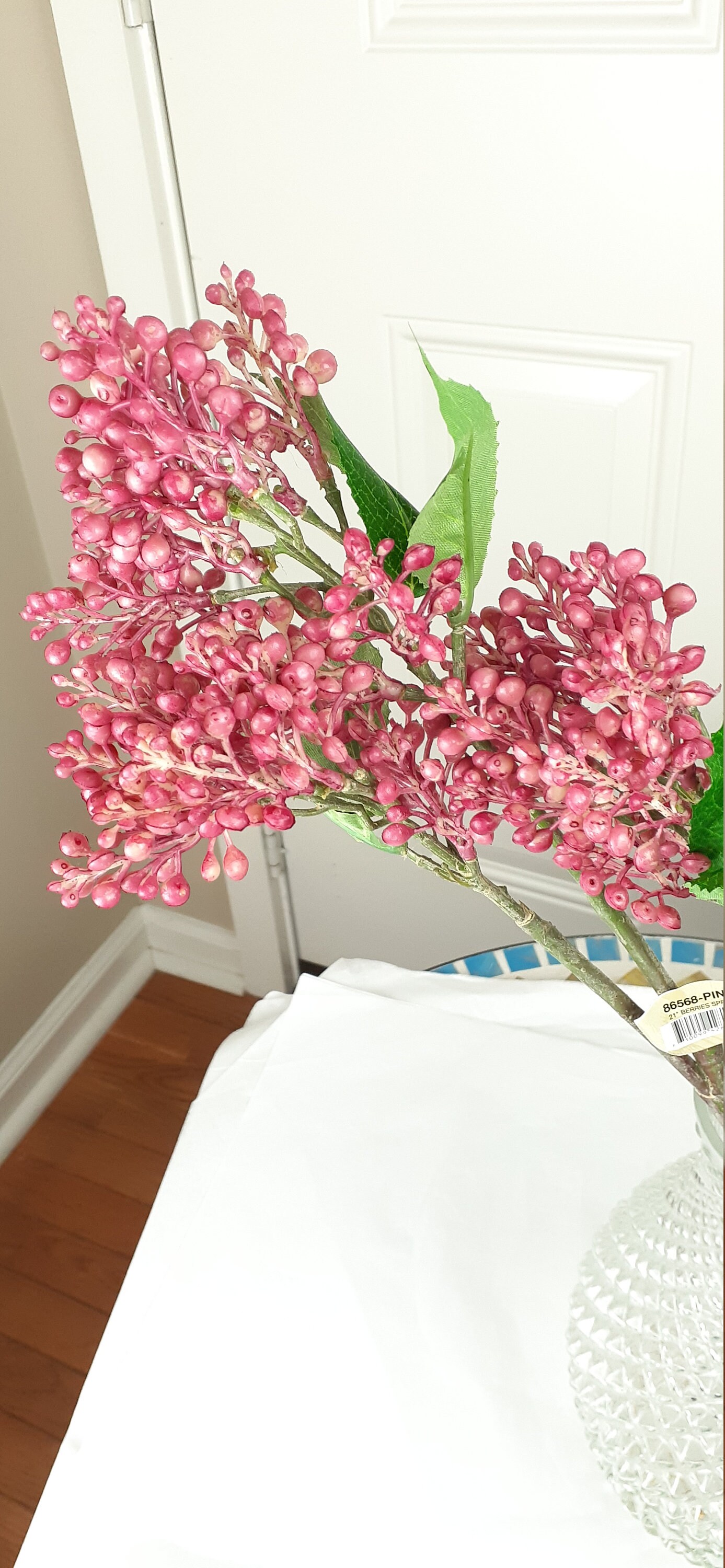 Pink Berry Spray Artificial berry stem Wreath fillers. | Etsy