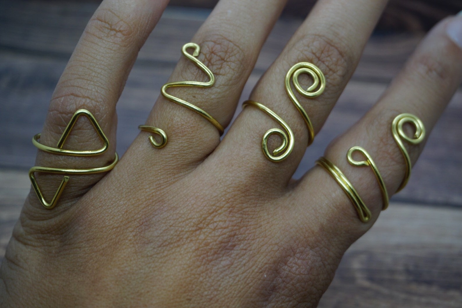 Adjustable Wire-wrapped Rings - Etsy
