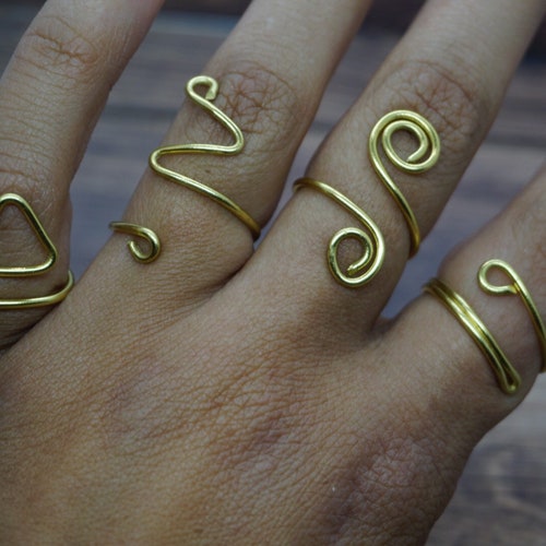 Adjustable Wire-wrapped Rings | Etsy