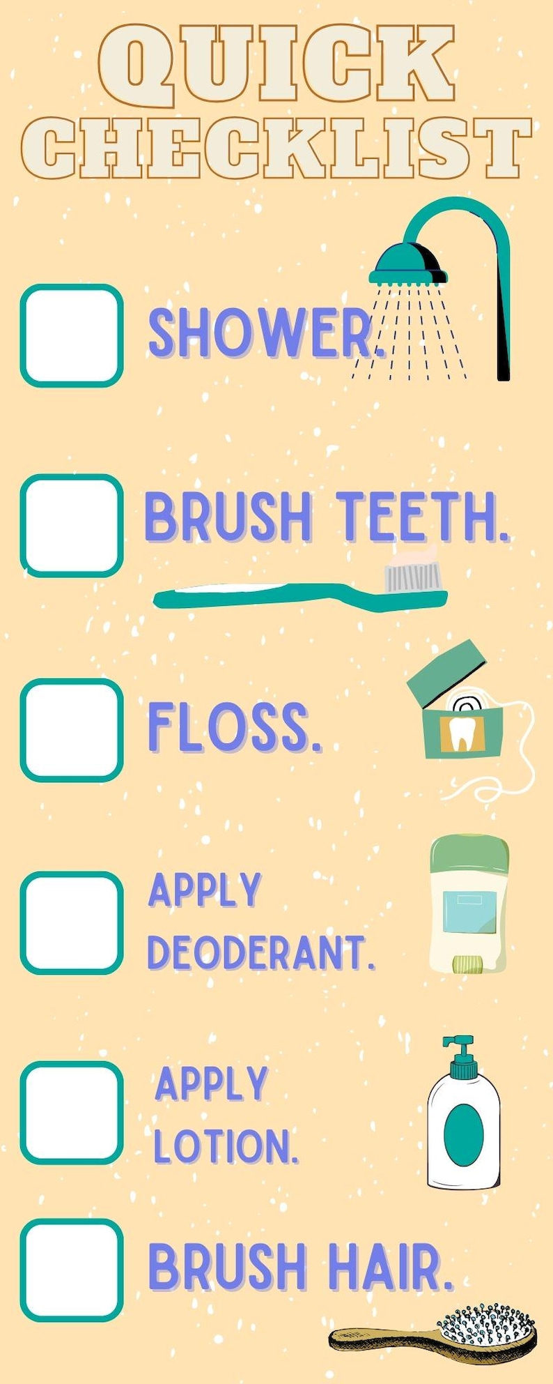 Kids Daily Hygiene Routine & Checklist | Morning Visual Chart | Self ...