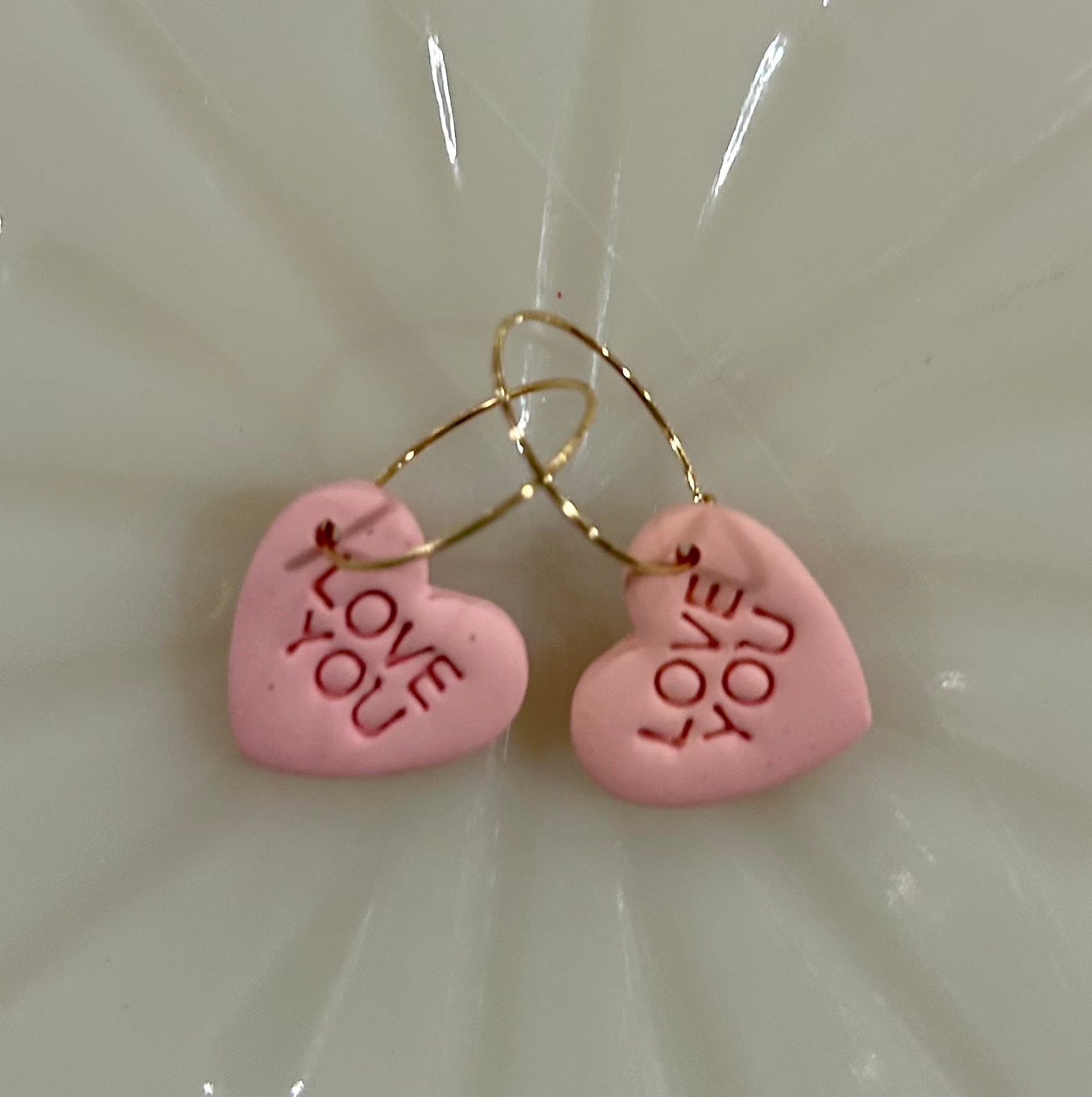 Pink Conversation Hearts Love You - Etsy