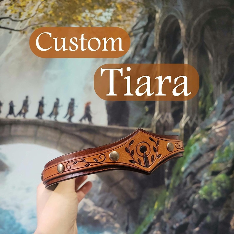 Custom Leather Tiara // Larp Headpiece, Medieval Viking Crown - Etsy