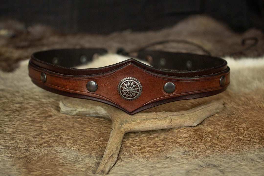 Celtic Leather Tiara, Viking Crown Medieval Headpiece - Etsy