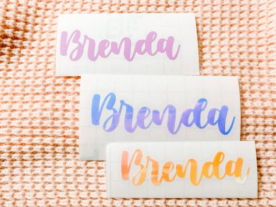 Holographic Name Decal Permanent Vinyl Decal for Car Shiny - Etsy