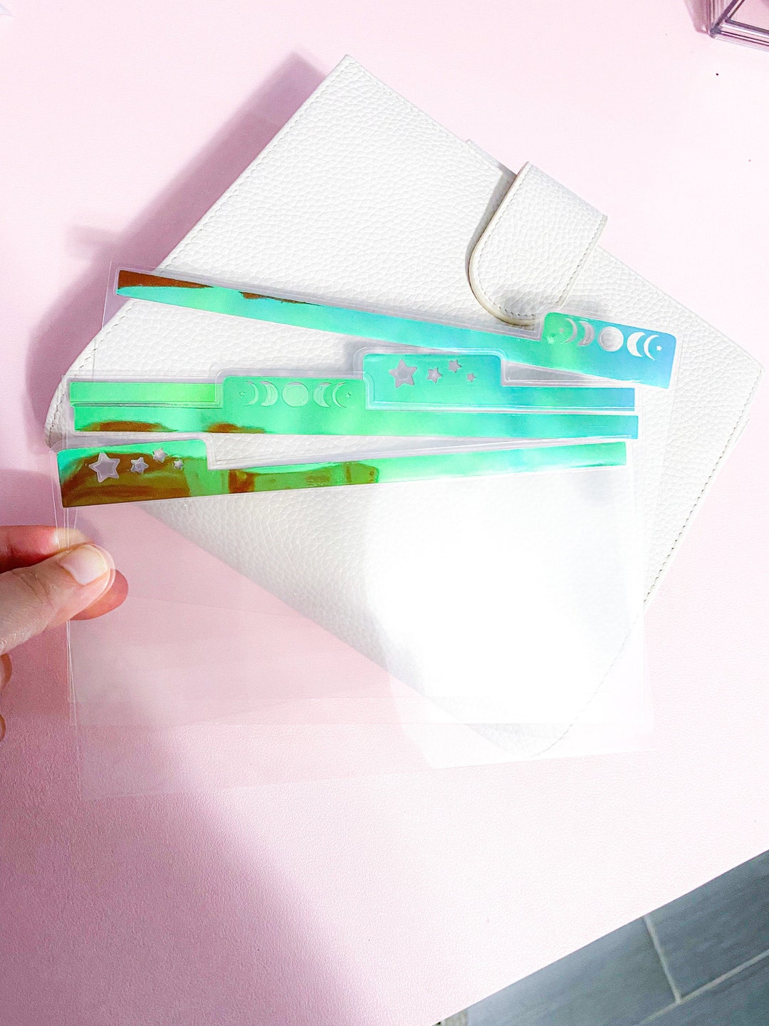 Moonlight Planner Divider Set - Premade Moon and Stars Dividers - Etsy