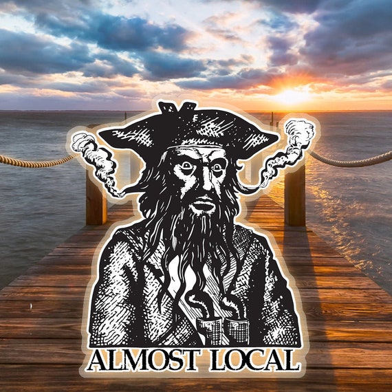 Almost Local ™ Blackbeard Decal MEDIUM - Etsy