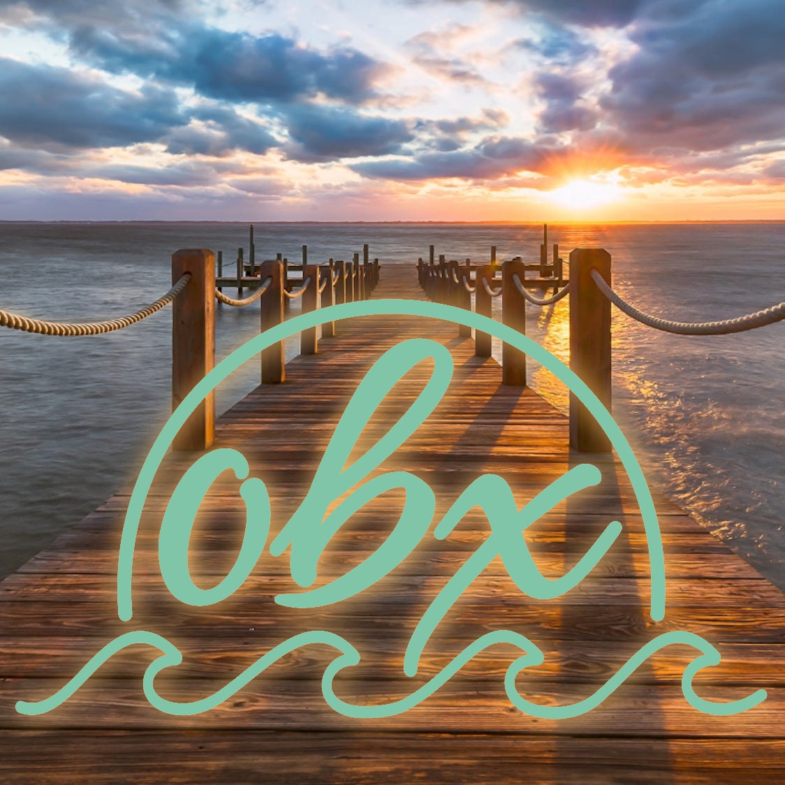 OBX Sun & Wave Decal | Etsy