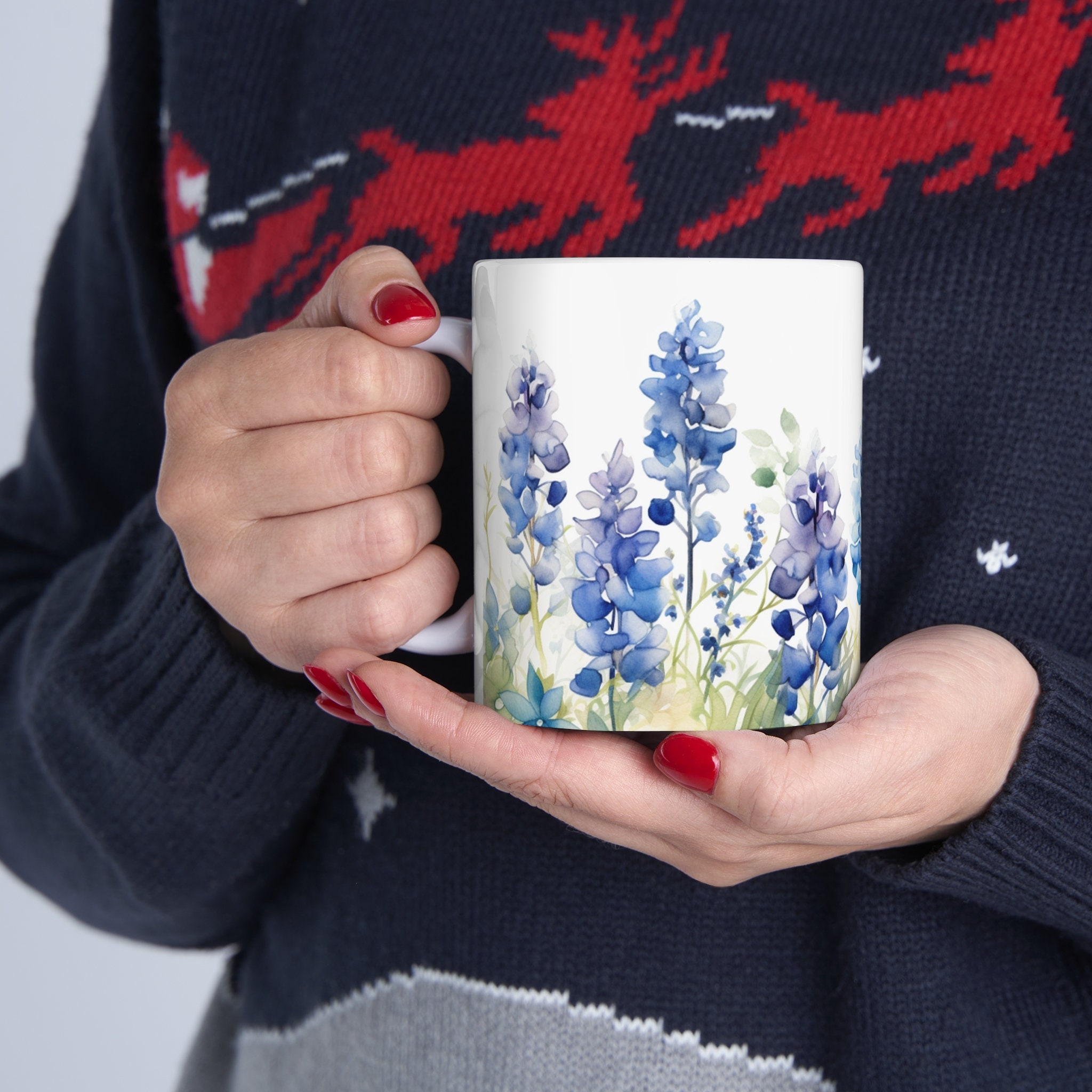 Texas Bluebonnet Ceramic 11 Oz Mug Cute Gift for That Bright Coffee and ...