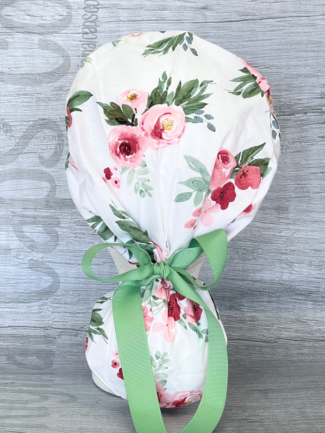 Watercolor Roses in Pink and Mauve on White Print Ponytail - Etsy