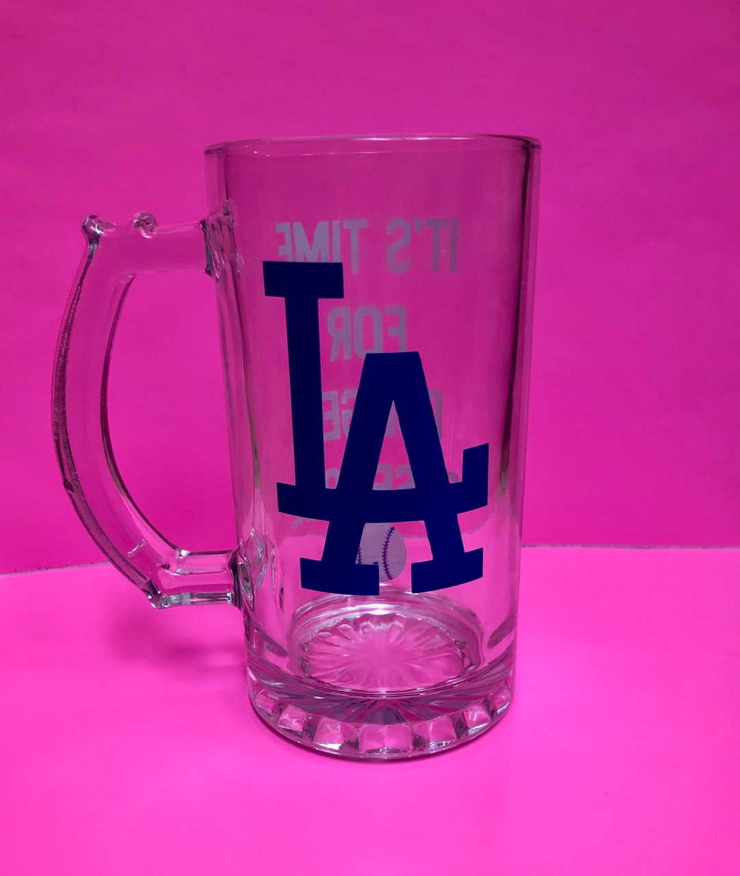 It's Time for Dodger Baseball Beer Mug - Etsy