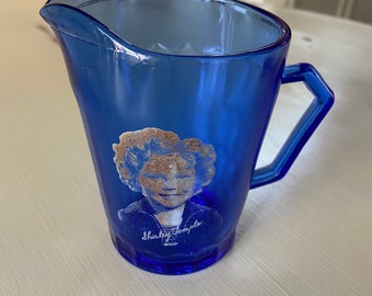 Drinkware Drink & Barware Two-Piece Shirley Temple Hazel Atlas Cobalt ...