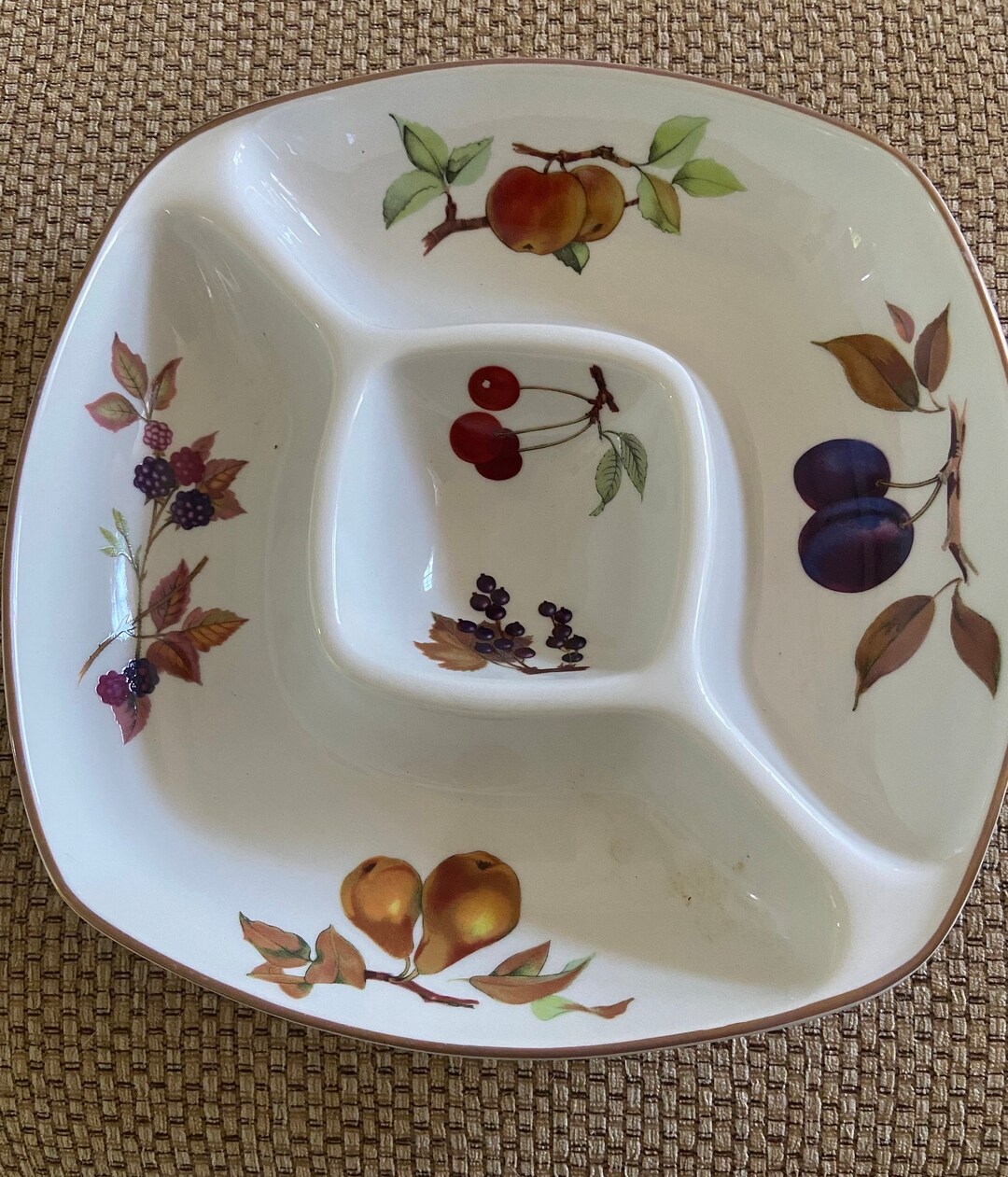 Royal Worcester, Evesham Pattern, Divided Serving Dish - Etsy
