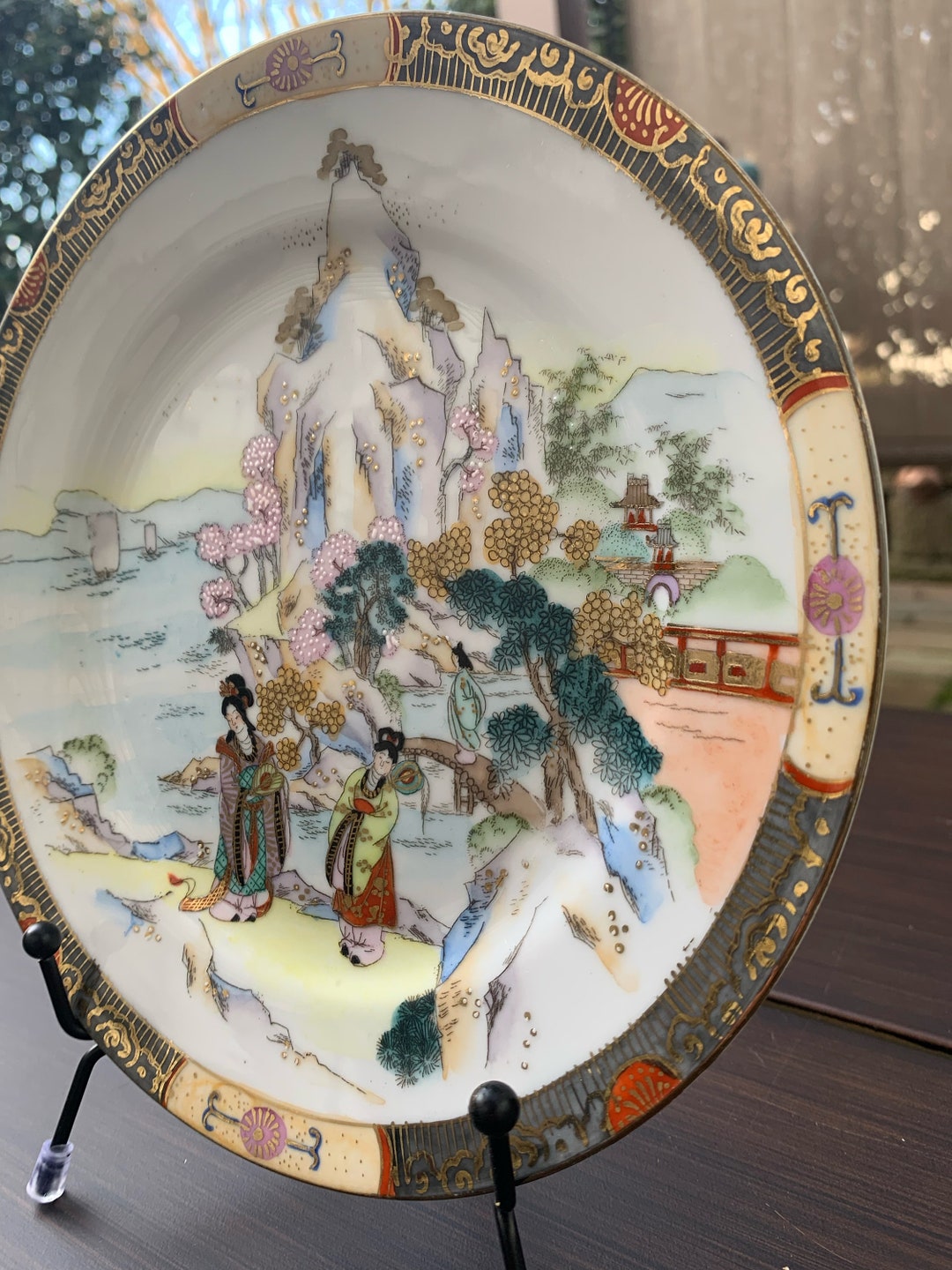 Nippon Royal Kaga Plate Geisha Girls Gold Trim - Etsy