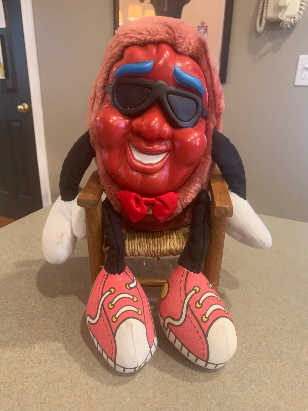 California Raisin Plushie Stuffed Toy With Rubber Face Vintage - Etsy