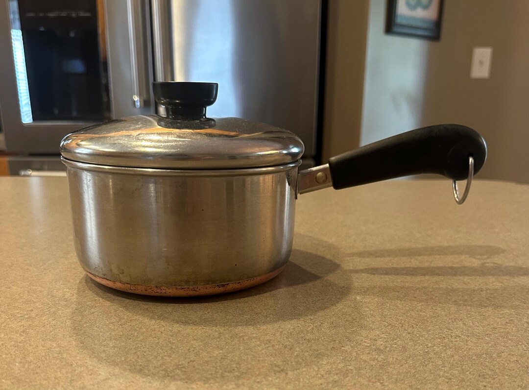 Revere Ware 1801 1 1/2 Quart Copper Clad Stainless Steel Pot With ...